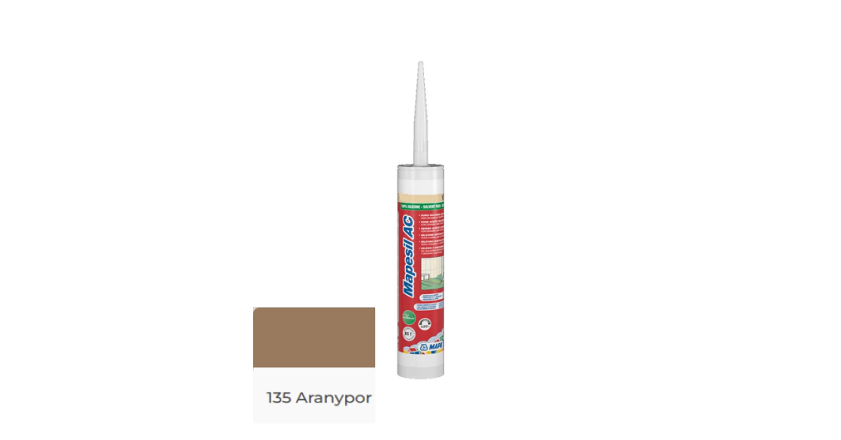 Mapei Szaniter szilikon 135 Aranypor Mapesil AC 310 ml