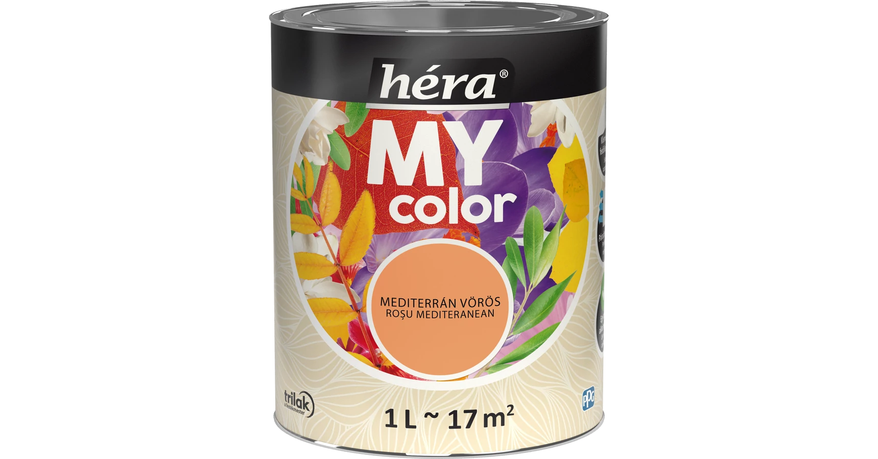 Héra My Color matt beltéri falfesték mediterrán vörös színű 1l