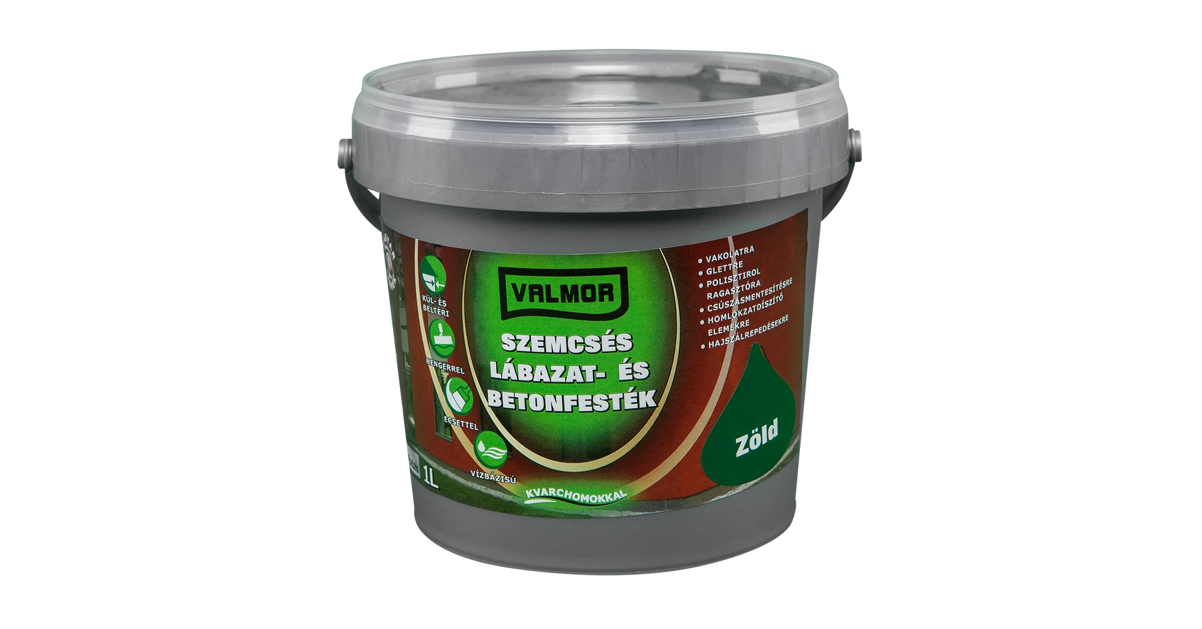 Valmor Szemcsés zöld 1 l Lábazat- és Betonfesték